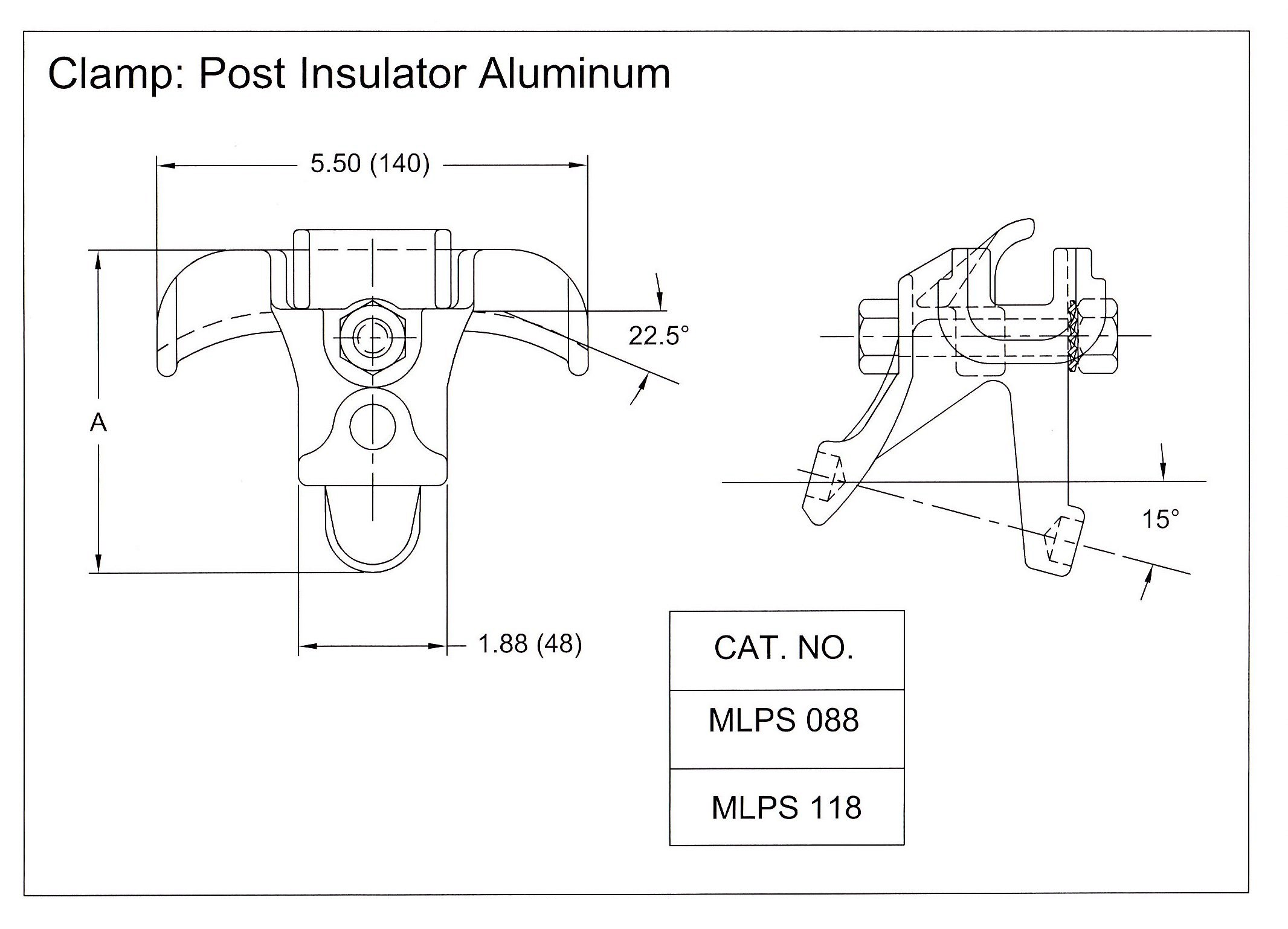 Clamp: Post Insulator - 1 Bolt :: Slacan