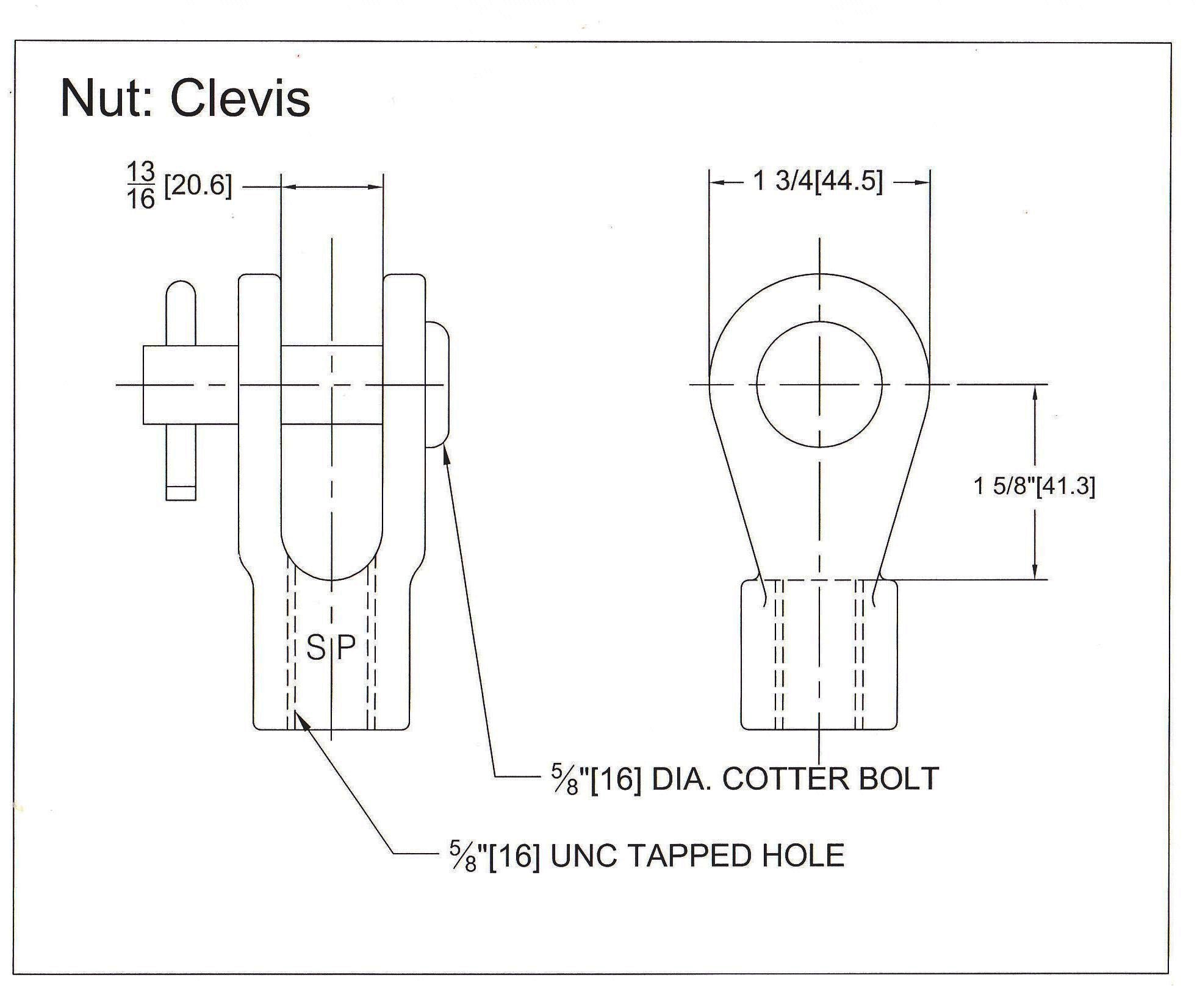 Nut: Clevis :: Slacan